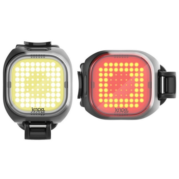 Knog Blinder Mini Twinpack Front/Rear Light Kit Square Knog Blinder Mini Twinpack Front/Rear Light Kit Square